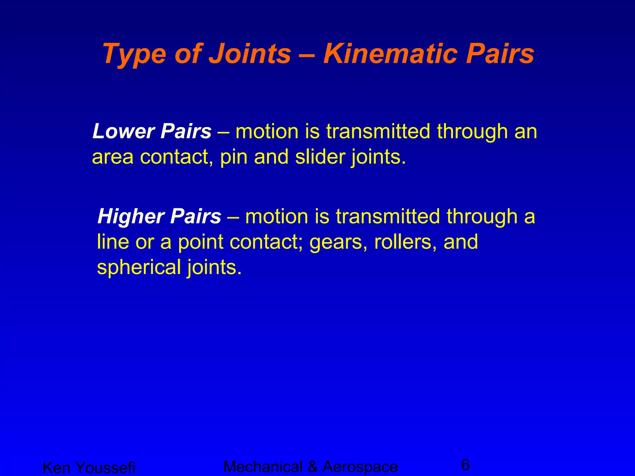 Kinematic diagrams & degrees of freedom | PPT