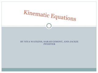 Kinematicequations | PPT