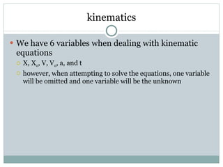 Kinematicequations | PPT