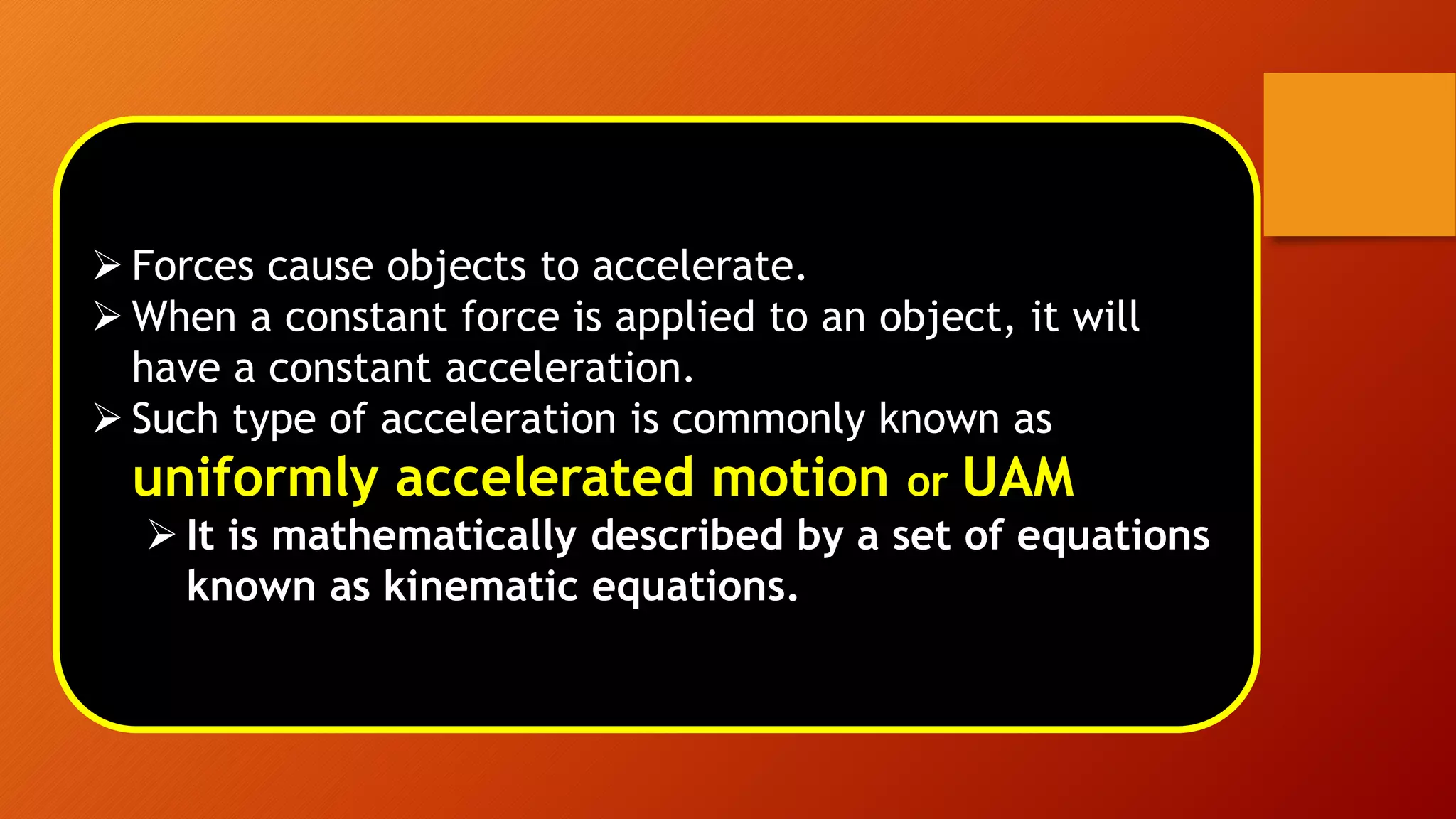 Kinematic equations | PPTX