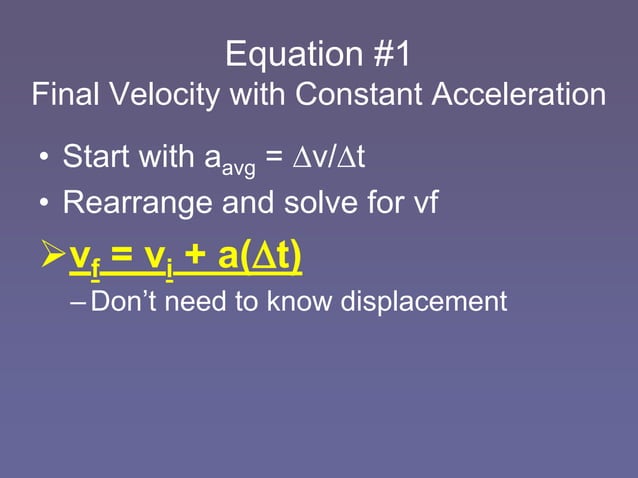 KinematicEquations.ppt