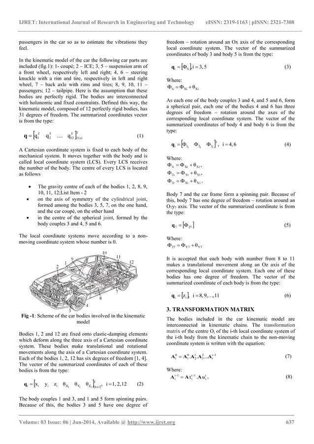 Kinematic model of a car | PDF | Physics | Science