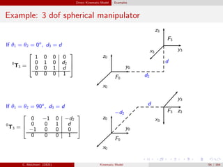 Kinematic modelofrobotmanipulators (1) | PDF