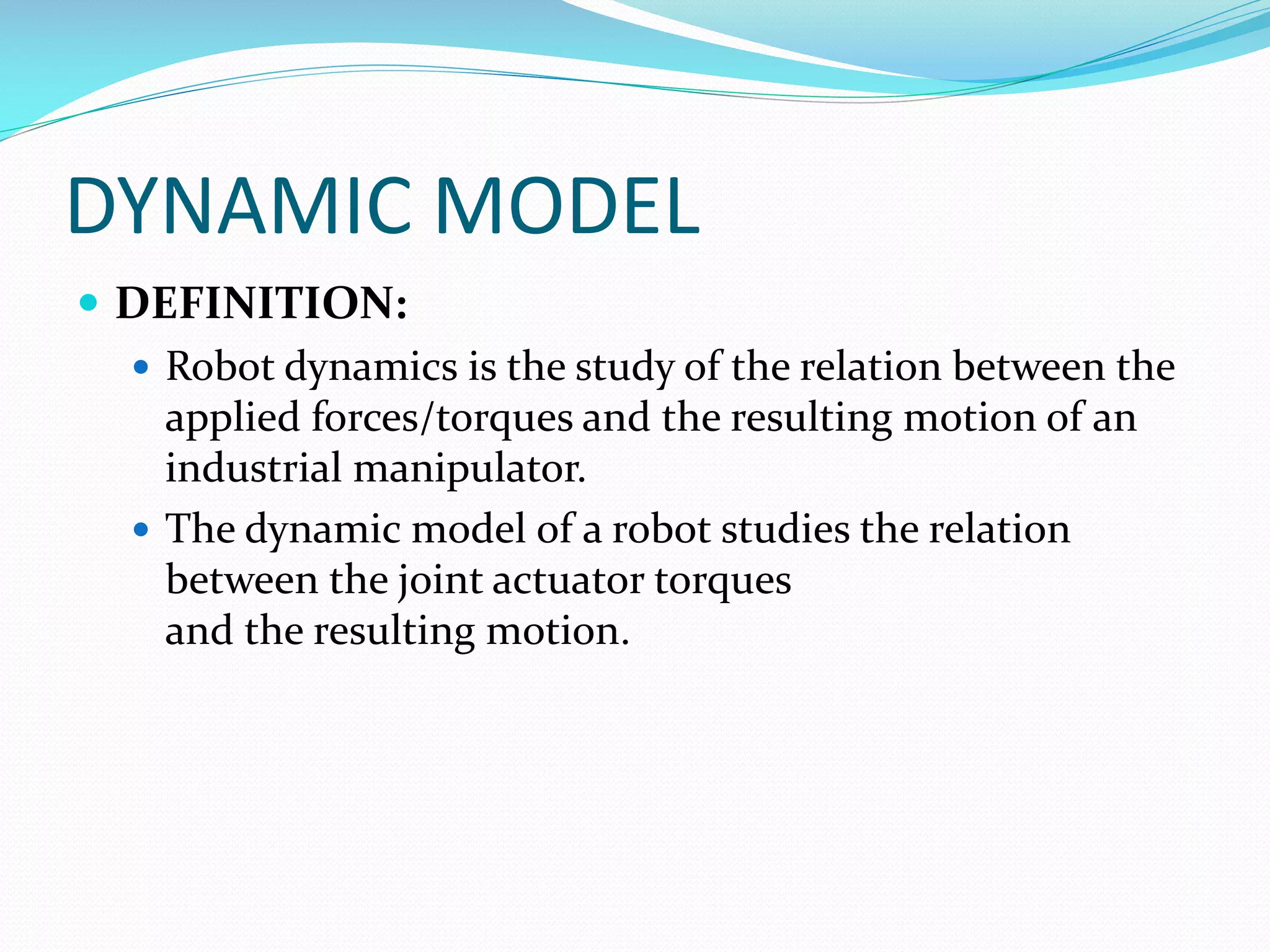 Kinematic Model vs Dynamic Model | PDF