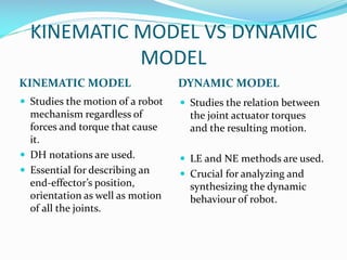 Kinematic Model vs Dynamic Model | PDF