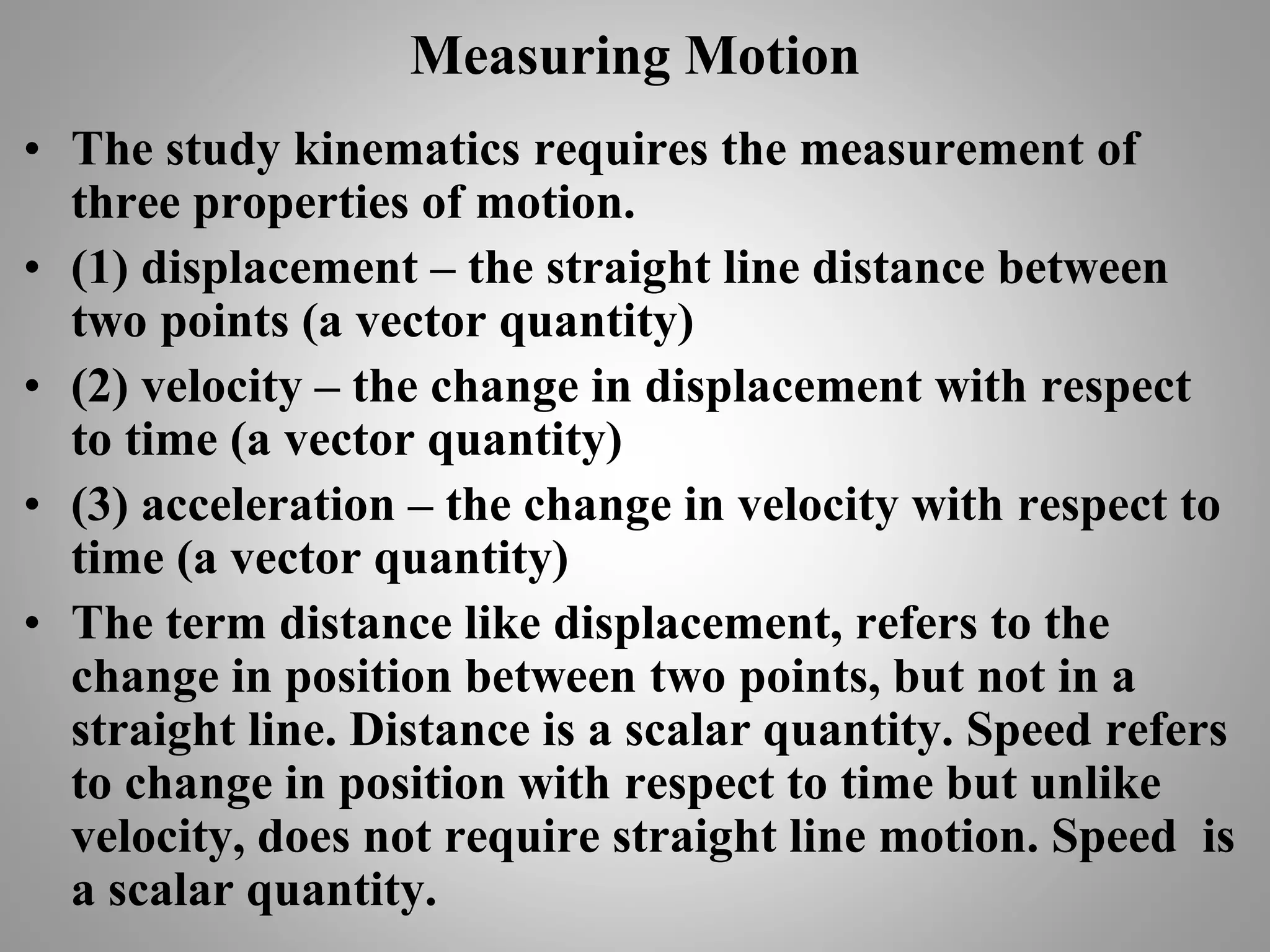 Kinematics - The Study of Motion | PPSX