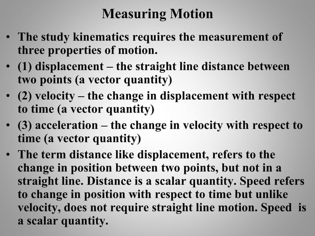 Kinematics - The Study of Motion | PPSX | Physics | Science