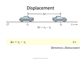 Kinematics: motion in 1 D | PPT