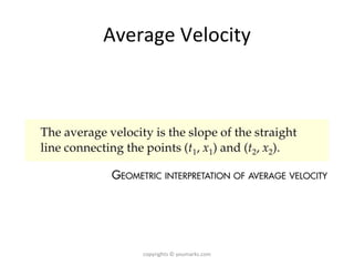 Kinematics: motion in 1 D | PPT