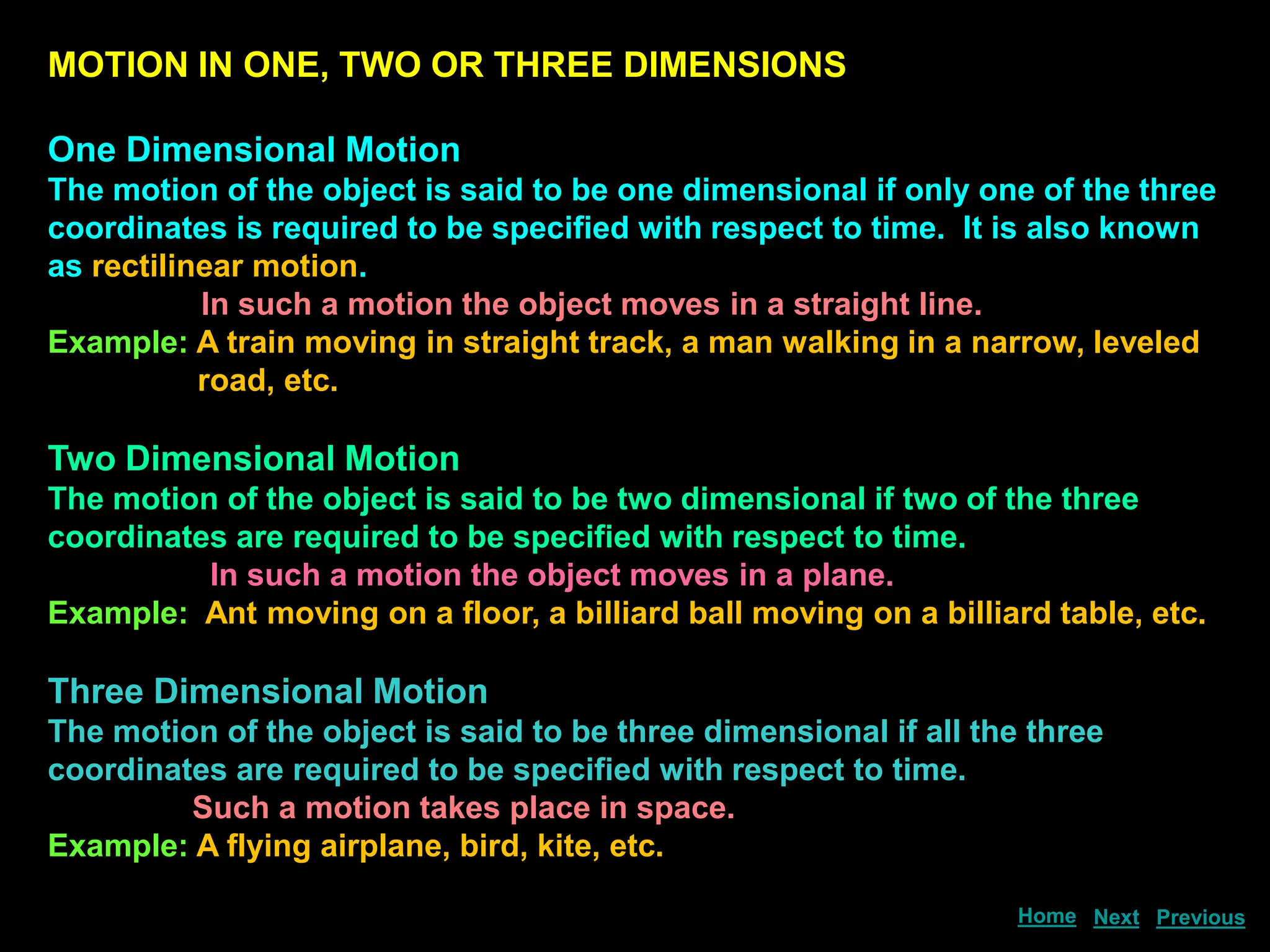 Motion in One Dimension - Kinematics ppt | PPT