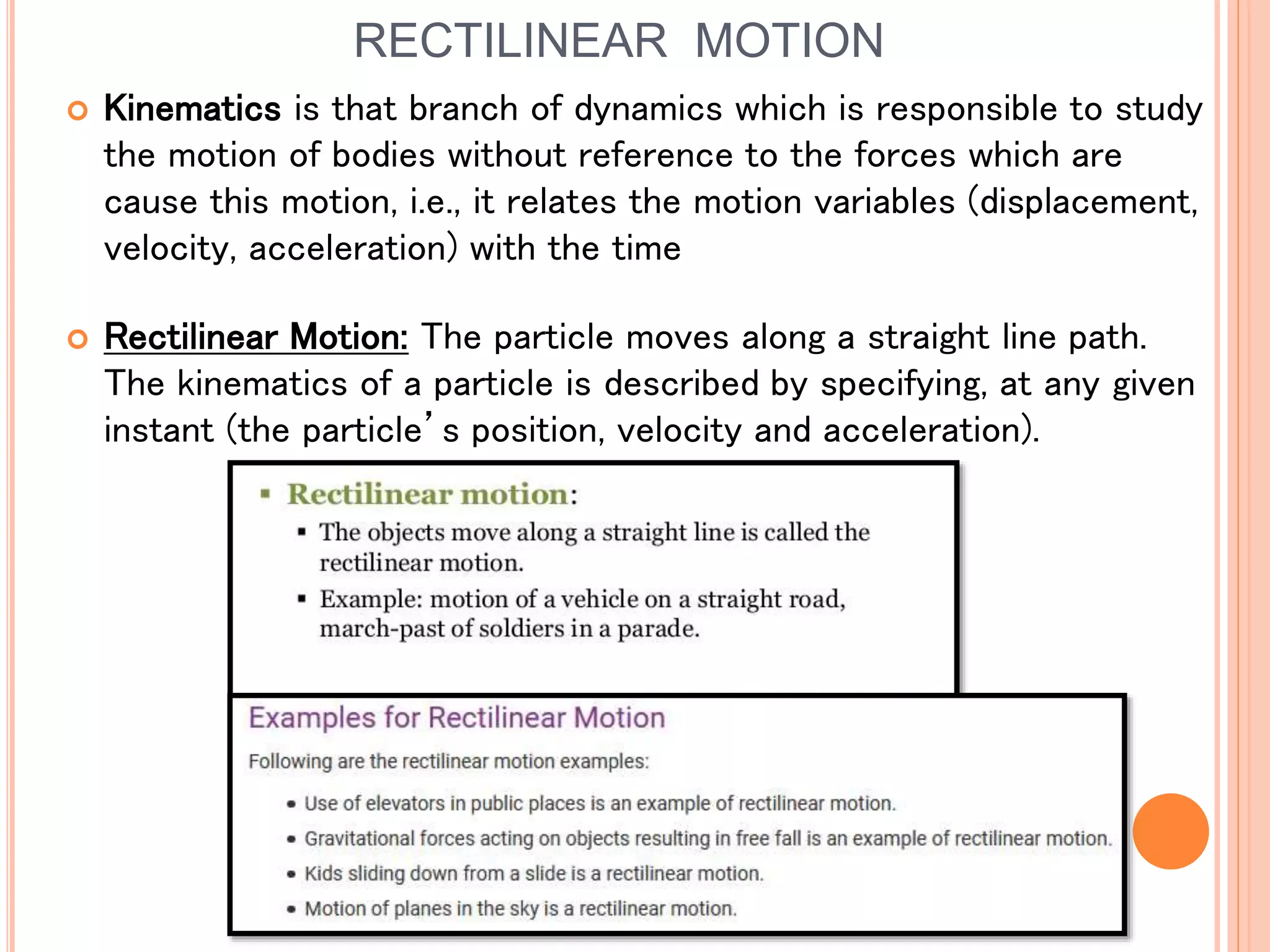 Kinematics in Engineering Mechanics | PPTX