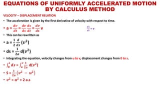 KINEMATICS - UNIT 2 - XI TH STANDARD | PDF