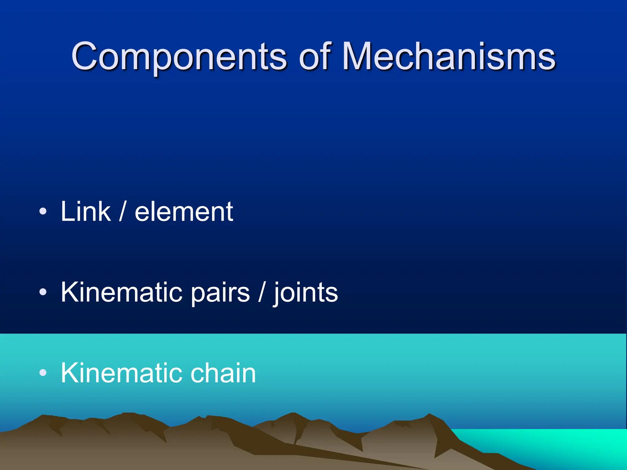 kinematics.ppt kdm tom kinematics of machines | PPT