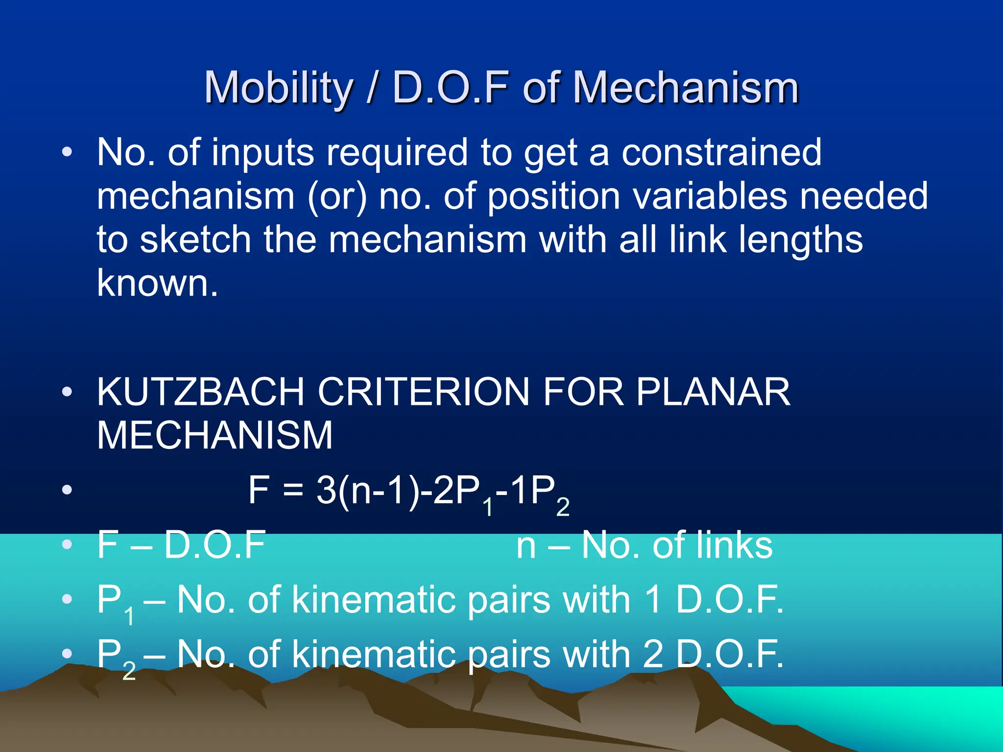 kinematics.ppt kdm tom kinematics of machines | PPT