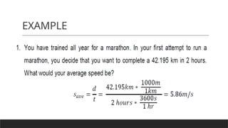 Physics 12-Kinematics (Speed, Distance, Velocity, Acceleration) | PPTX