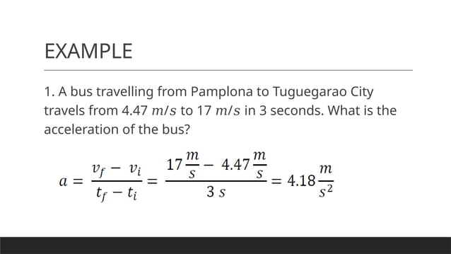 Physics 12-Kinematics (Speed, Distance, Velocity, Acceleration) | PPTX