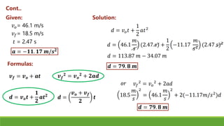 Kinematics Lesson in Physics for Engineers | PPT