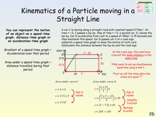 Kinematics displacement velocity graphs | PPT