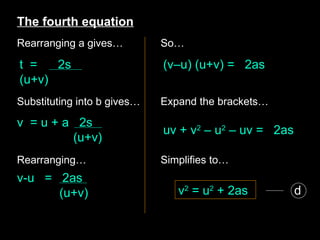 Kinematics -Understand the Equations of motion.ppt