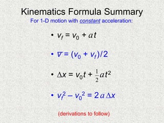 kinematics-graphing.ppt | Physics | Science