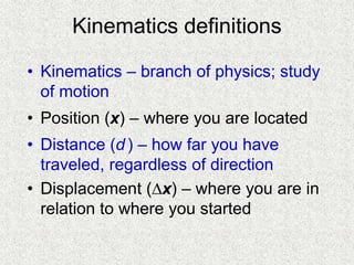 kinematics-graphing.ppt | Physics | Science