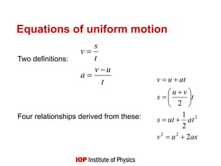 Kinematics-linear-motion.ppt | Physics | Science