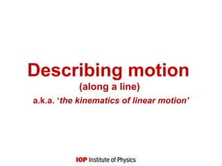 Kinematics-linear-motion equation and derivation | PPT