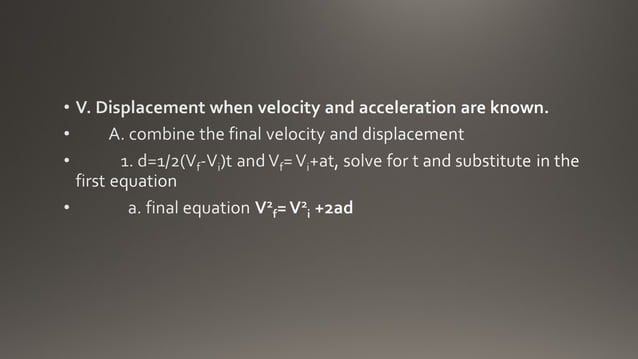 Kinematic Quantities and Position Along a Straight Line | PPT | Physics ...