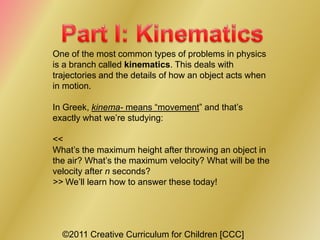 Introduction to Kinematics | PPTX