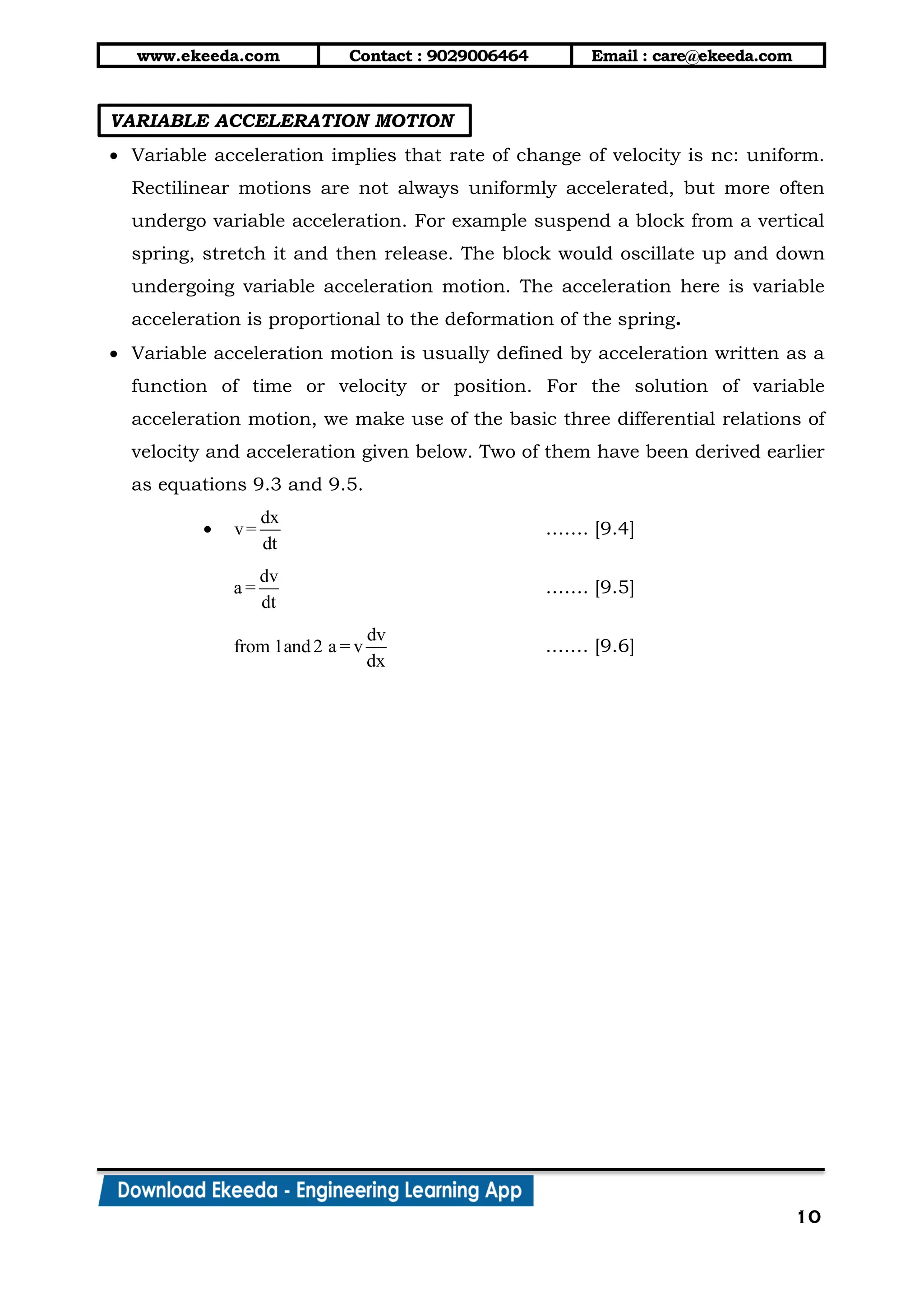 Kinematics of Particles | PDF