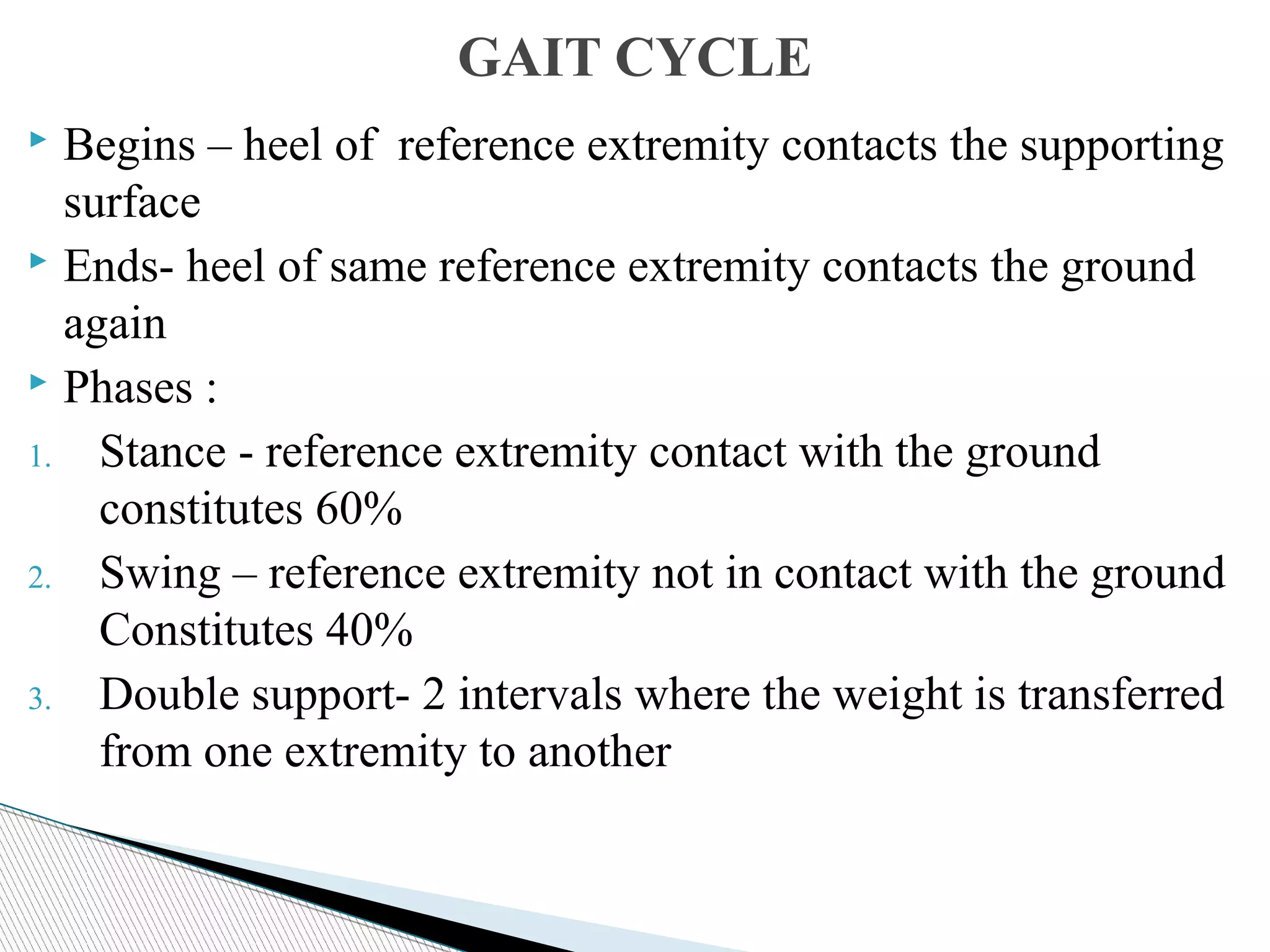 Kinematics and kinetics of gait | PDF