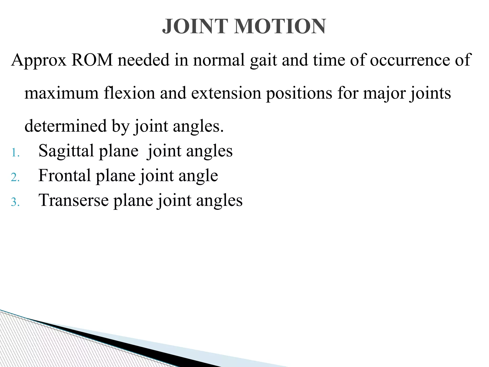 Kinematics and kinetics of gait | PDF