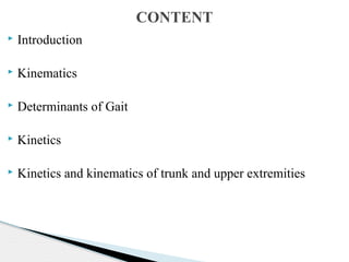 Kinematics and kinetics of gait | PDF