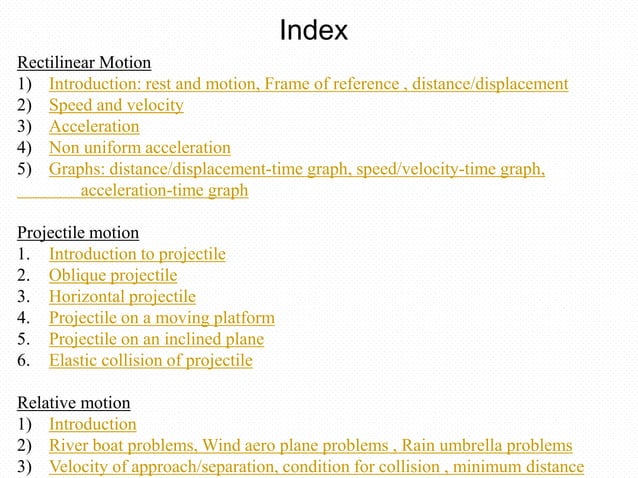 Kinematics(class) | PPTX