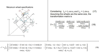 Kinematics & Comparison of a Mobile robot wheels | PPTX