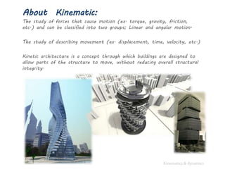 Kinematics & dynamics assgn | PPT