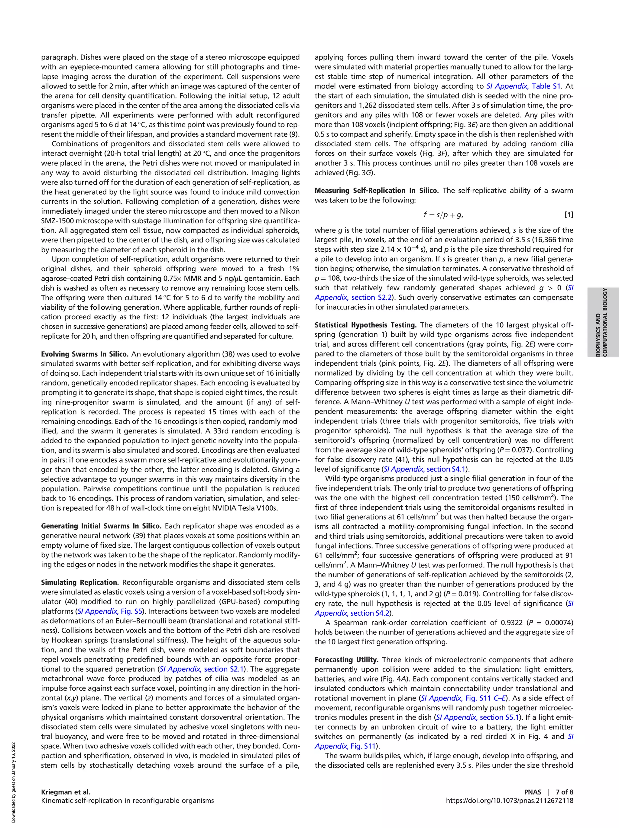 Kinematic self-replication in reconfigurable organisms | PDF | Genetics ...