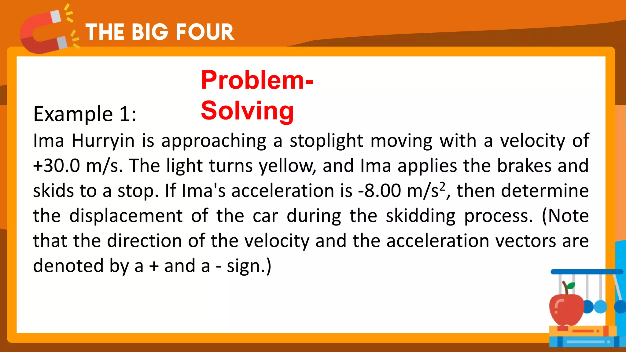 Kinematics: Motion along a straight line | PPTX
