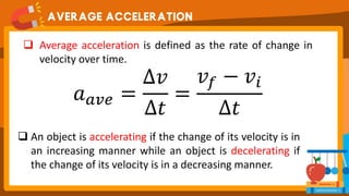 Kinematics: Motion along a straight line | PPTX