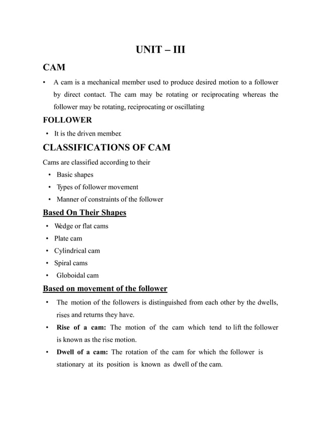 Kinematics of cam mechanisms | PDF | Cameras and Camcorders | Consumer ...