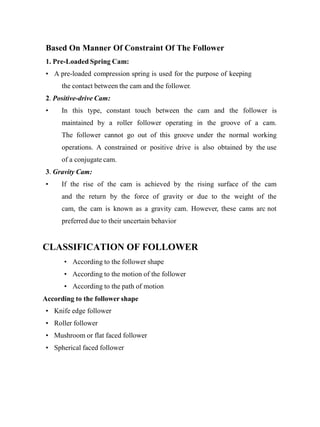 Kinematics of cam mechanisms | PDF