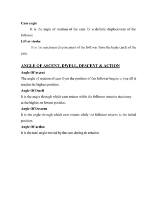 Kinematics of cam mechanisms | PDF