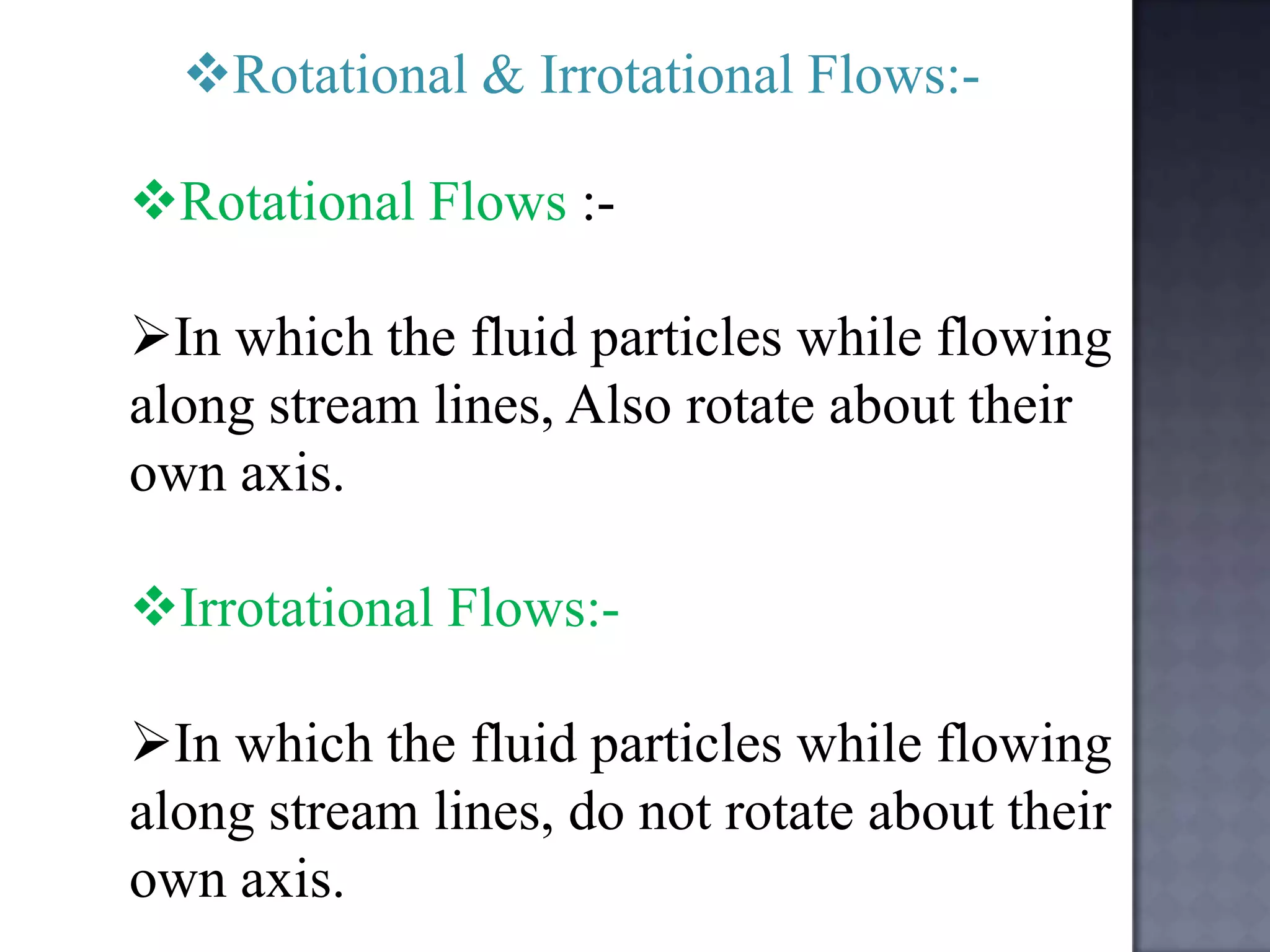 Kinematics of fluid flow & it’s application. | PPTX