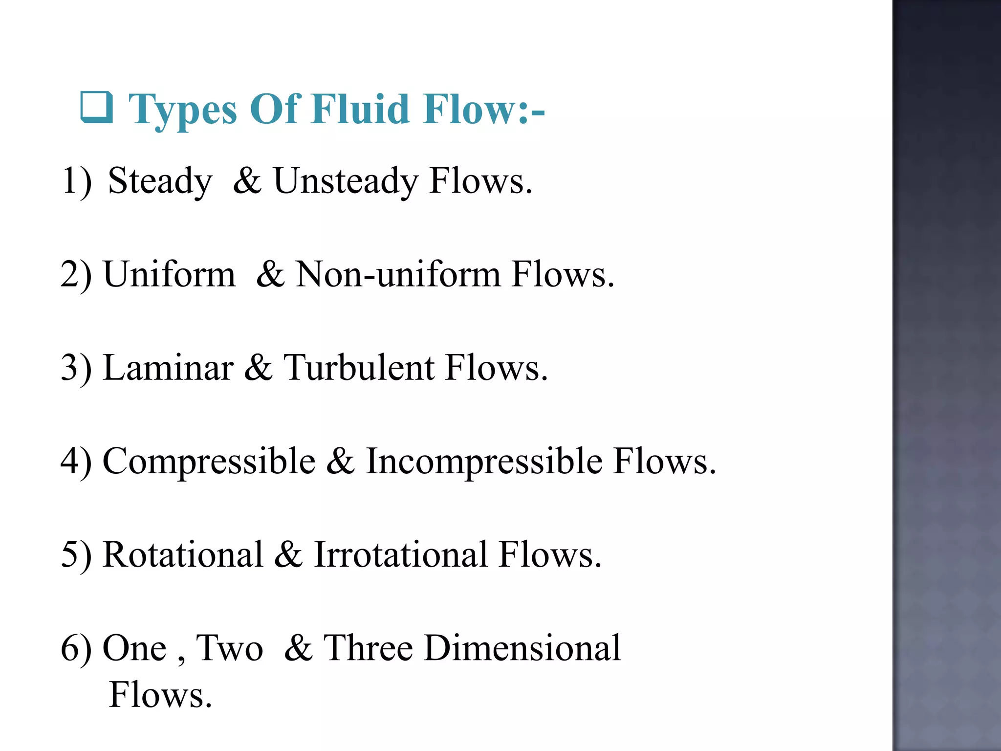 Kinematics of fluid flow & it’s application. | PPTX
