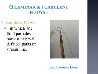 Kinematics of fluid flow & it’s application. | PPTX