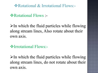 Kinematics of fluid flow & it’s application. | PPTX