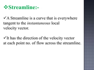 Kinematics of fluid flow & it’s application. | PPTX
