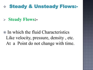 Kinematics of fluid flow & it’s application. | PPTX