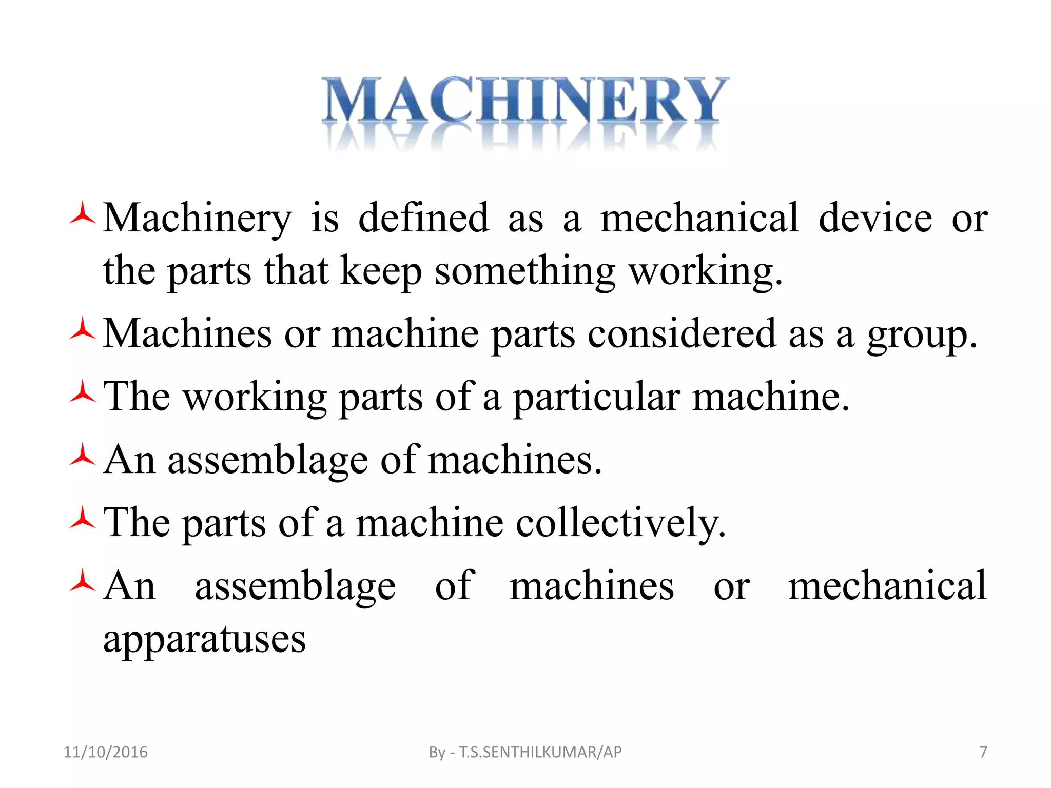 Kinematics of machinery | PPTX | Physics | Science