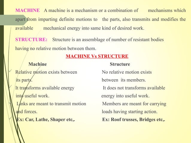 KINEMATICS OF MACHINES-BASICS OF MECHANISMS.ppt.ppt
